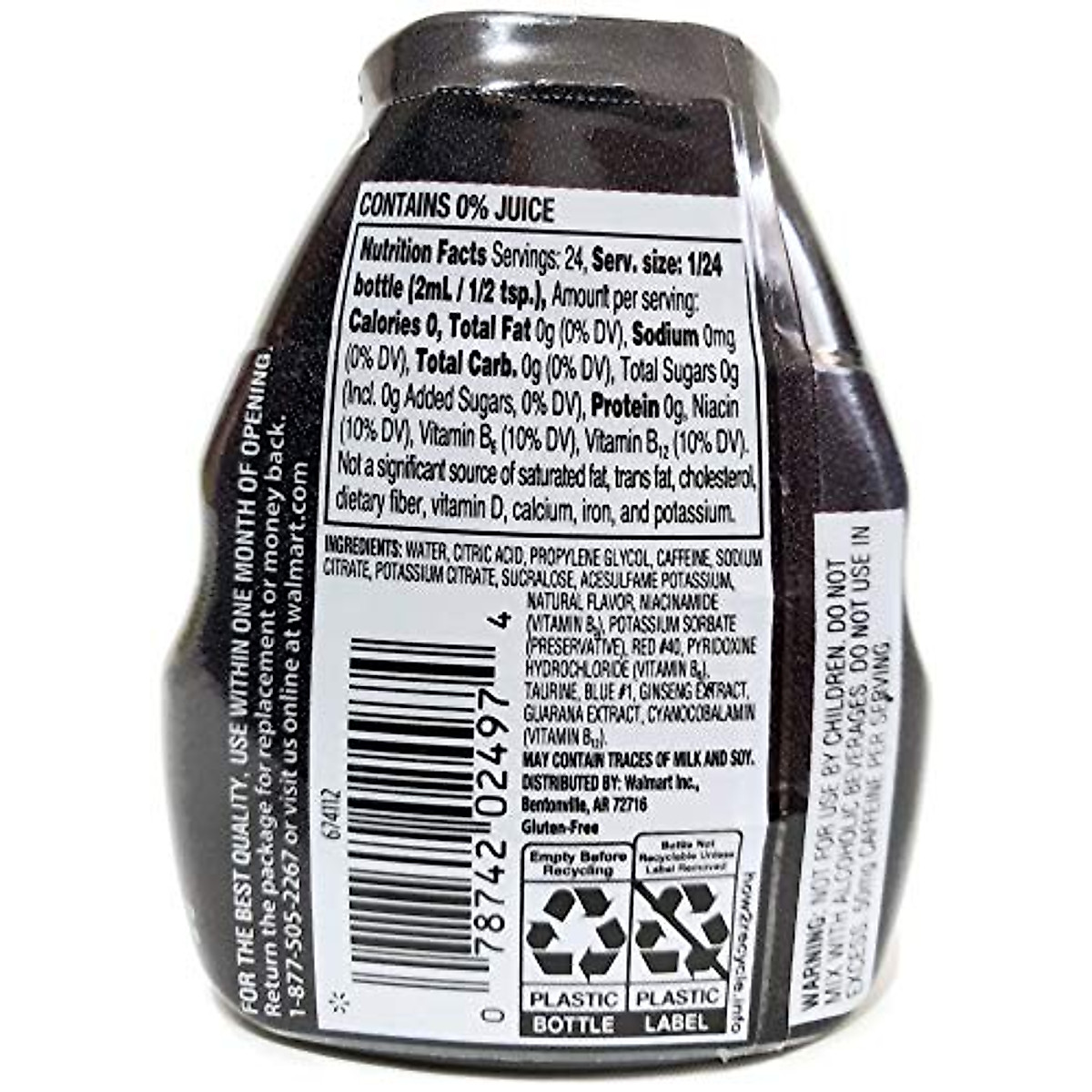 (10 Pack) Great Value Energy Drink Enhancer, Berry Blast, 1.62 fl oz