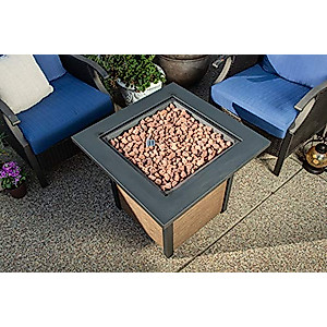 Bond Manufacturing 51846 28in Woodleaf Fire Pit, Black/Tan