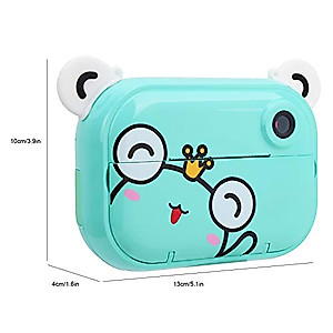Mini Instant Camera, 2.4 Inch IPS Eye Protection Screen Selfie Camera with Rich and Interesting Filters Mini Educational Camera for Kids(Frog)