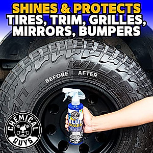 Chemical Guys TVD_103_16 Blue Guard II Wet Look Premium Sprayable High Gloss Shine Dressing and Conditioner for Rubber and Plastic Safe for Cars, Trucks, Motorcycles, RVs & More, 16 fl oz
