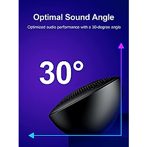 Nylavee Computer Speakers, PC Sound bar for Desktop, HiFi Stereo Soundbar, Large Speaker Drivers, 3.5mm Aux-in Connection, USB Powered Mini Speaker Soundbar for Desktop Monitor, PC, Laptop, Tablets