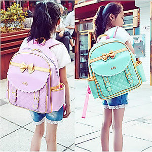 Children's Backpack Princess Girl School Bag PU Waterproof Casual Daypack
