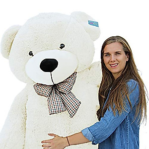 Joyfay Giant Teddy Bear, White- Over 6ft (78")