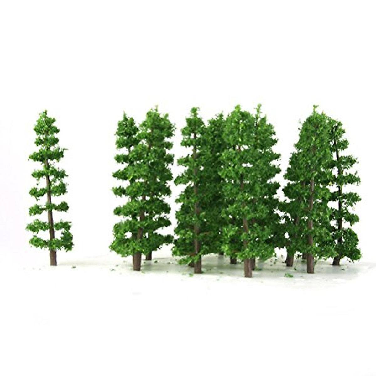 NUOLUX 20pcs Model Tree 1:100 9cm Plastic Fir Trees Model Train Scenery Landscape1