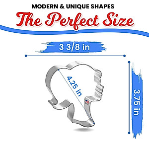 Foose Doll Head Cookie Cutter 4.25 Inch –Tin Plated Steel Cookie Cutters – Doll Head Cookie Mold