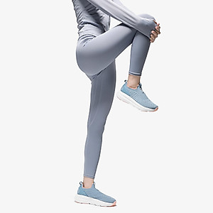 STQ Women's Slip On Walking Shoes Active Cushion Comfortable Tennis Breathable Non Slip Athletic Gym Workout Cross Training Sneakers Denim Blue US 9