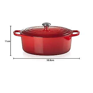 Le Creuset Enameled Cast Iron Signature Oval Dutch Oven, 8 qt., Cerise
