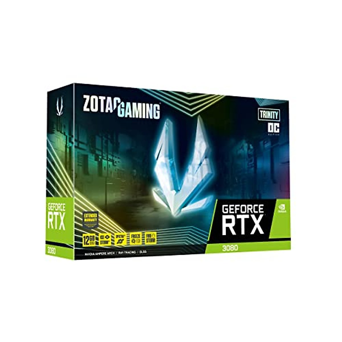 ZOTAC Gaming GeForce RTX 3080 Trinity OC LHR 12GB GDDR6X 384-bit 19 Gbps PCIE 4.0 Graphics Card, IceStorm 2.0 Advanced Cooling, Spectra 2.0 RGB Lighting, ZT-A30820J-10PLHR