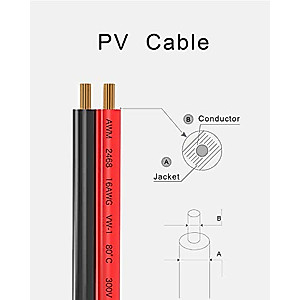 ALLPOWERS Solar Extension Cable with DC5525(5.5mm x 2.5mm) to Anderson Power Pole Port 1.5M 16AWG Solar Panels Kit Tools, Connector for Solar Panel to Portable Generator UPS Battery Backup
