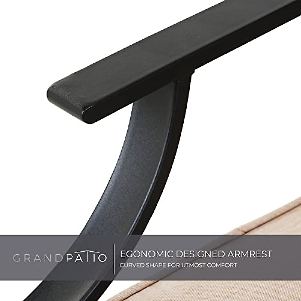 Grand patio 5 Pieces Patio Furniture Set with 29 Inch Fire Pit Metal Outdoor Chairs with Beige Cushions,Outdoor Furniture Sets Propane Fire Pit for Garden Party Backyard