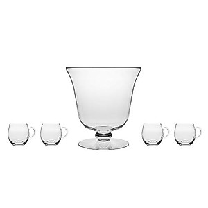 Barski - European Quality - Handmade Thick Glass - Footed - Centerpiece Bowl - Fruit Bowl - Punch Bowl - 210 oz. - 10.25" Diameter - Made in Europe