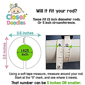 6 Baby Nursery Clothing Rack Closet Size Dividers or Child Blue Elephant (Fits 1.5" Rod)