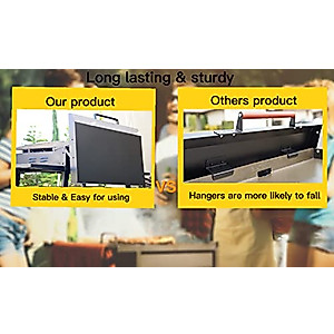 Jforest Blackstone Push-Pull Griddle Cover Lid with Bakelite Handle, Powder Coated Steel, Blackstone Griddle Cover Lid, Blackstone Hard cover lid, Matte Black (36 inch)