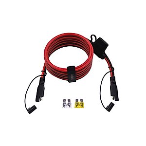 CUZEC 10FT/3.05m 14AWG SAE to SAE Extension Cable Quick Disconnect Wire Harness SAE Connector/SAE to SAE Heavy Duty Extension Cable
