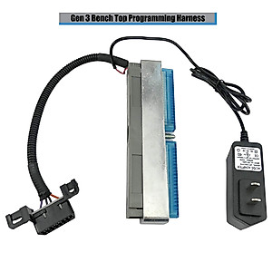LS Gen 3 ECM Engine Programming Control Module Reader Diagnostic PCM Bench Harness w/Power Supply Fits for GM Chevy All Blue/Red & Blue/Green 1999-2007, OBD2 Port, 18 Gauge, 12 Volt