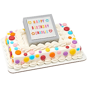 DecoSet® Celebration Letter Board Cake Topper, Cake Decoration With Shaped Box and Customizable Message Board, For Birthday, Graduation, And Celebration, Food Safe