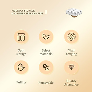 WINSOMELE Kitchen Storage Organizer for Drawer - Premium Kitchen Cabinet Organizers and Storage Solution - Perfect for Plastic and Sandwich Bag Organization