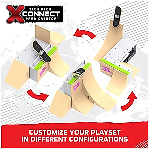 TECH DECK, Competition Wall X-Connect Park Creator, Customizable and Buildable Ramp Set with Exclusive Fingerboard, Kids Toy for Boys and Girls Ages 6 and up