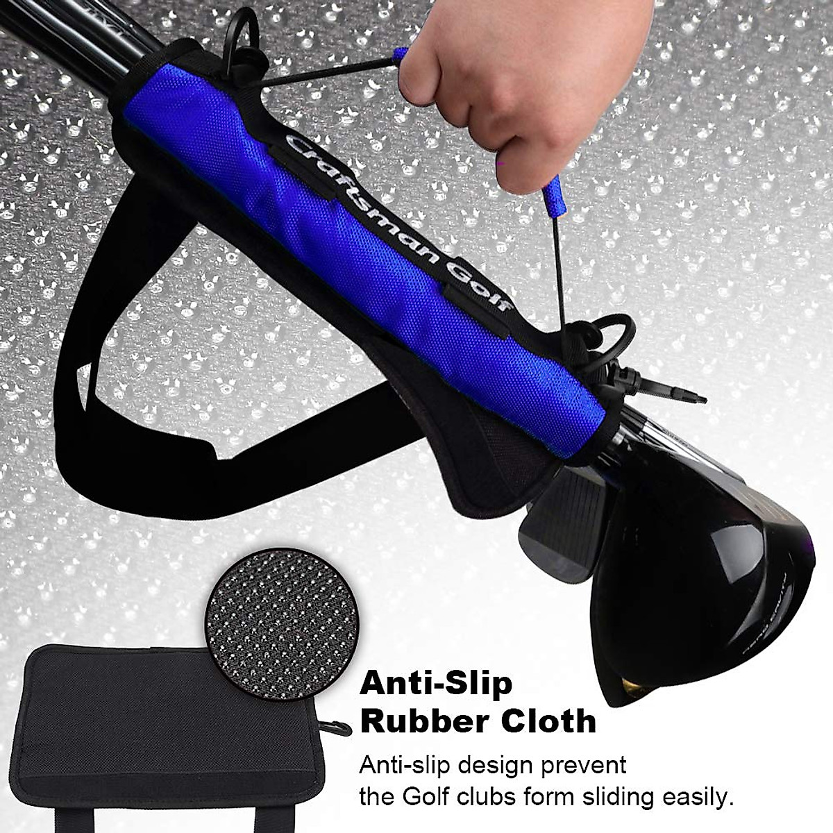 Craftsman Golf Portable Mini Carry Bag Shoulder Sleeve Bag Ideal for Golf Course (Blue (Update))