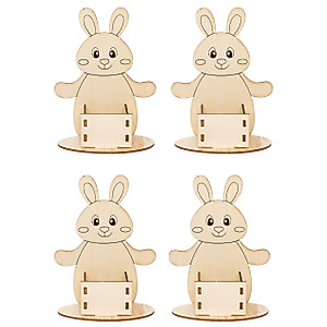 Baker Ross AT506 Easter Egg Cup Kits - Pack of 4, Creative Art and Craft Supplies for Kids to Make and Decorate