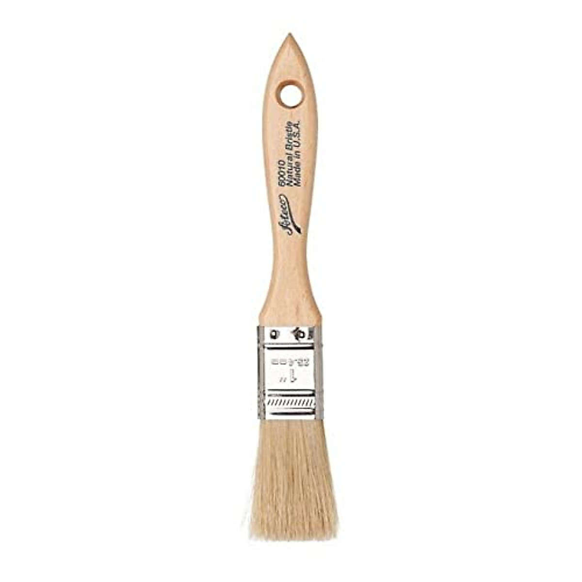 Ateco Pastry Brush, 1-Inch Wide Head with Natural White Boar Bristles, Stainless Steel Ferrule & Wood Handle