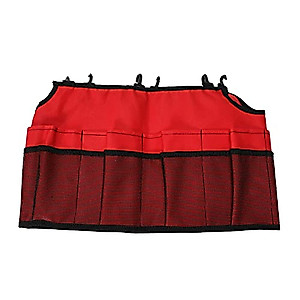 Household Essentials Bucket Caddy with Trim, Red and Black