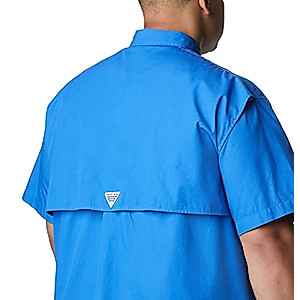 Columbia Standard Men’s Bonehead Short-Sleeve Work Shirt, Comfortable and Breathable, Vivid Blue, X-Large