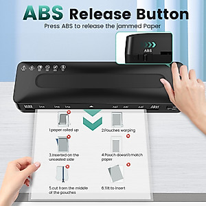 Laminator Machine A3 Laminating Machine - 13 Inches Cold and Thermal Laminator with 30 Laminating Sheets, 5-in-1 Lamination Machine with Paper Trimmer and Corner Rounder for Home Office School Use