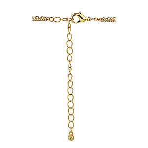 American Coin Treasures Double Chain Necklace Widow's Mite Coin Pendant with Mustard Seed Charm | Saturn Style 18 and 16 Inch Goldtone Chain | Certificate of Authenticity