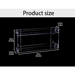 2 Pack Medicine Cabinet Wall Mounted,Transparent Lattice Medicine Storage Box, No Installation Required Medicine Cabinet Organizer, Small Wall Cabinet for Bathroom, Kitchen, Rv, First Aid, and More