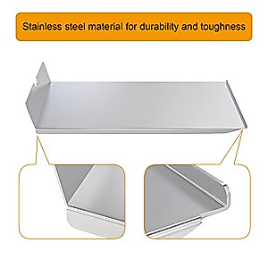 BBQ-PLUS BAC-006 Drip Pan Heat Baffle Replacement Parts for Traeger 34 Series & Tex Elite Pellet Smoker Grill, 32.5" x 15.75"