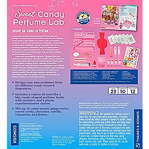 Thames & Kosmos Sweet Candy Perfume Lab STEM Kit | Design & Make Candy-Scented Perfumes! | Explore The Science of Scents | Includes Candy-Shaped Perfume Bottle with Atomizer and 6 Sweet Fragrances