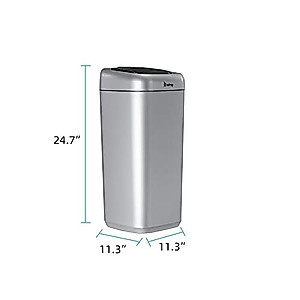 Zokop 35L Smart Motion Sensor Automatic Trash Can Waste Bin Silver