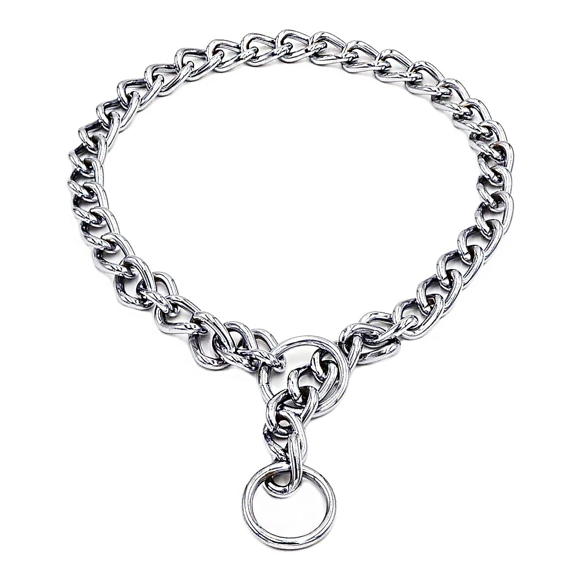 Dog Choke Collar Slip P Chain - Heavy Chain Dog Titan Training Choke Collars - Adjustable Stainless Steel Chain Dog Collars Covered with Galvanic Plating - for Small Medium Large Dogs