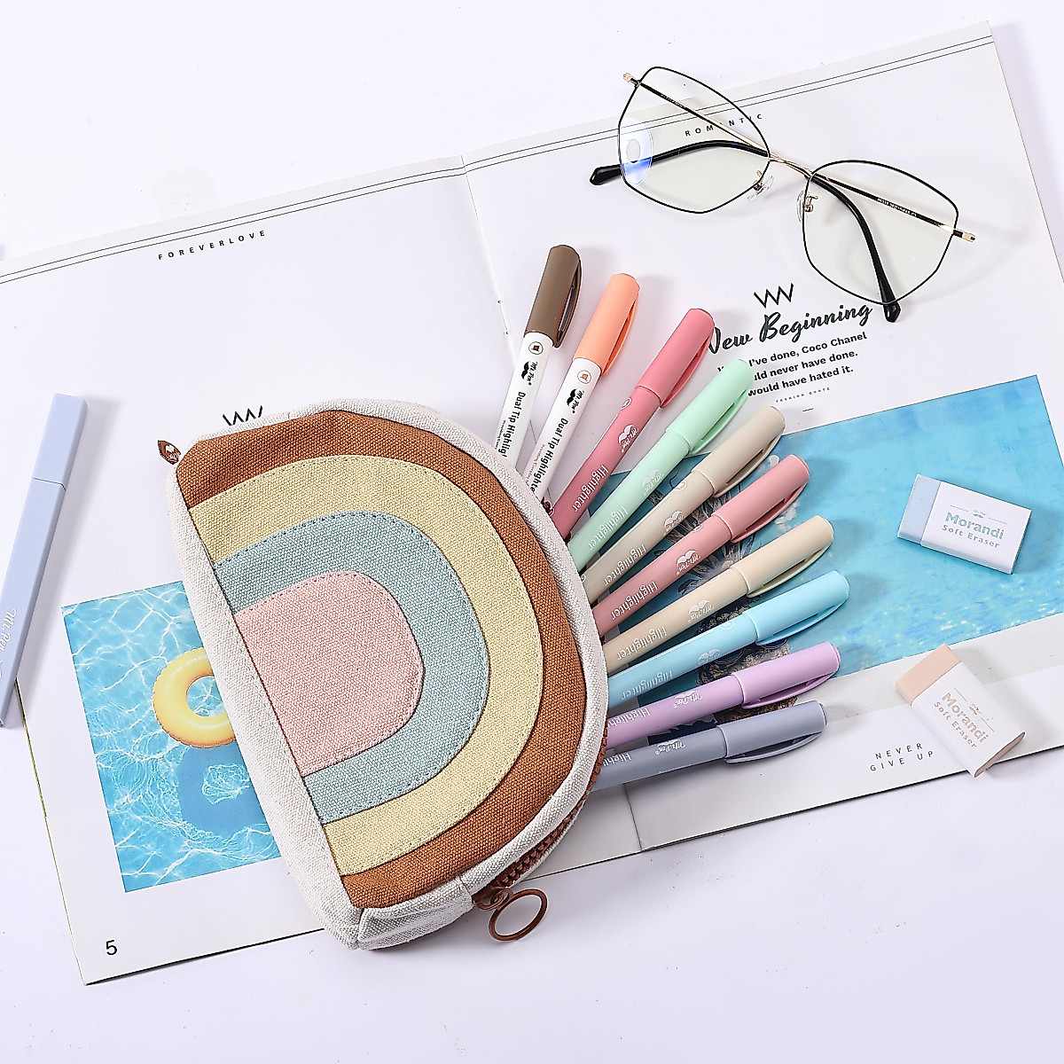 Mr. Pen- Boho Pencil Case, Large Capacity Pencil Pouch, Pencil Bag, Pen Case, Pen Pouch, Pen Bag, Pencil Pouches, Pencil Bags, Rainbow Pencil Case, School Pencil Case, College Pencil Case