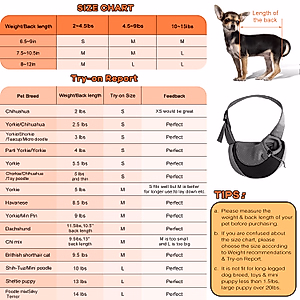 YUDODO Pet Dog Sling Carrier Large Pocket Adjust Strap Anti-Falling Design Breathable Mesh Travel Safe Sling Bag Carrier for Dogs Cats