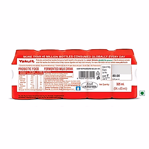 Yakult Probiotic Health Drink Bottle, 65 ml Pack of 5