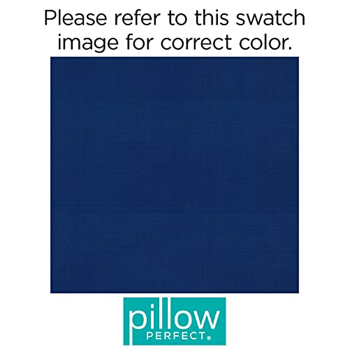 Pillow Perfect Fresco Solid Indoor/Outdoor Wicker Patio Sofa/Swing Cushion Tufted, Weather and Fade Resistant, 19" x 44", Blue