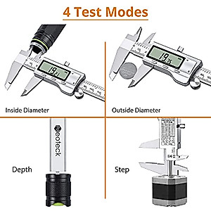 Neoteck 6 inch Digital Caliper, Full-Metal Electronic Calipers Measuring Tool Fractions/Inch/mm Conversion