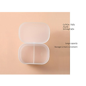 Sprigold home transparent cotton pads/swabs large capacity storage box with PP(polypropylene) material, easy to use and take,beautiful design, muti-purpose, moisture-proof and dust-proof (Home)