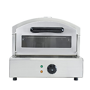 BNDHKR Commercial Electric Pizza Oven Countertop Stainless Steel Pizza Maker with 12" Pizza Stone for Outdoor Cooking, Portable Pizza Maker