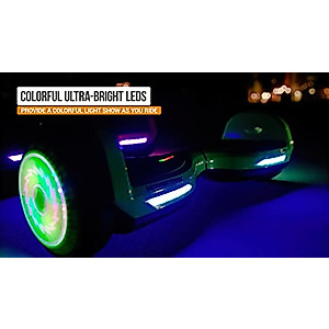Razor Hovertrax Brights with LED Lights, EverBalance Technology, UL2272 Certified Self-Balancing Hoverboard Scooter for Kids Age 8+, for Riders up to 110 lbs