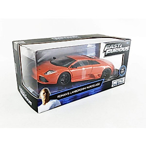 Jada Fast & Furious 1:24 Roman's Lamborghini Murcielago, Orange, Die-cast Car, Toys for Kids and Adults