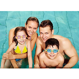 COPOZZ Kids Swimming Goggles, Child (Age 4-12) Waterproof Swim Goggles With Clear Vision Anti Fog UV Protection No Leak Soft Silicone Frame And Strap for Kid Boys Girls and Early Teens