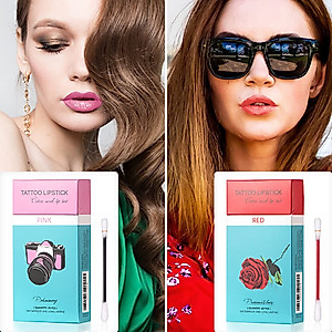 Eliversion 20Pcs Waterproof Non-Stick Lip Tint Cotton Swab, Long Lasting Matte Lip Gloss Applicator