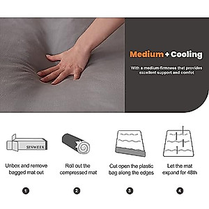 SINWEEK 4 inch Japanese Futon Mattress Foldable Floor Couch Tatami Mat for Adults, Guest Sleeping Pad, and Camping Bed