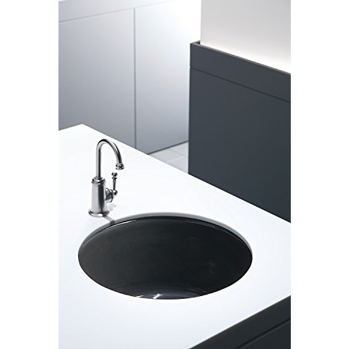 KOHLER K-6565-0 Porto Fino Self-Rimming Undercounter Entertainment Sink, White