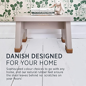 Hevea Natural Rubberwood Kids Step Stool (Dusty Blue)