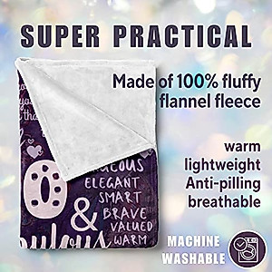 InnoBeta 50th Birthday Gifts for Women Flannel Blanket and Sock, Birthday Gift Basket for Women, Female, Friends, Ideal for Mom, Best Friends, Grandma, Gigi (50"x 65") - 50 & Fabulous