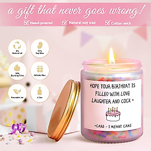Funny Birthday Gifts for Women Sister Friend Female,Rude Birthday Anniversary Christmas Gag Gift for Women, Unique Sprinkle Candle Gifts